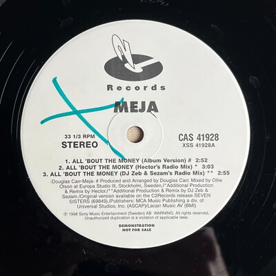 MEJA All 'Bout The Money 1998 Vinyl Maxi-Single C2Records CAS 41928 ...