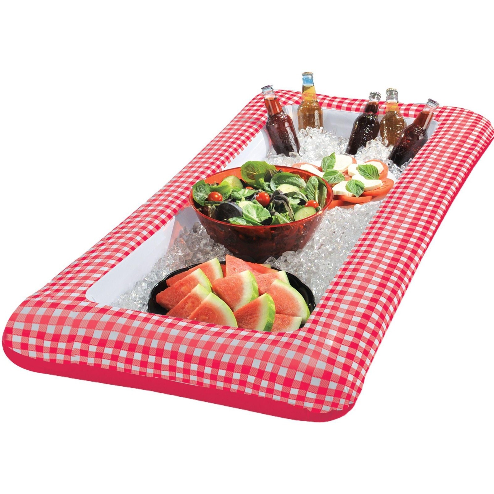 INFLATABLE BUFFET~SALAD~FLOATING POOL BAR~COOLER~ICE~PARTY~FOOD~DRINK ...