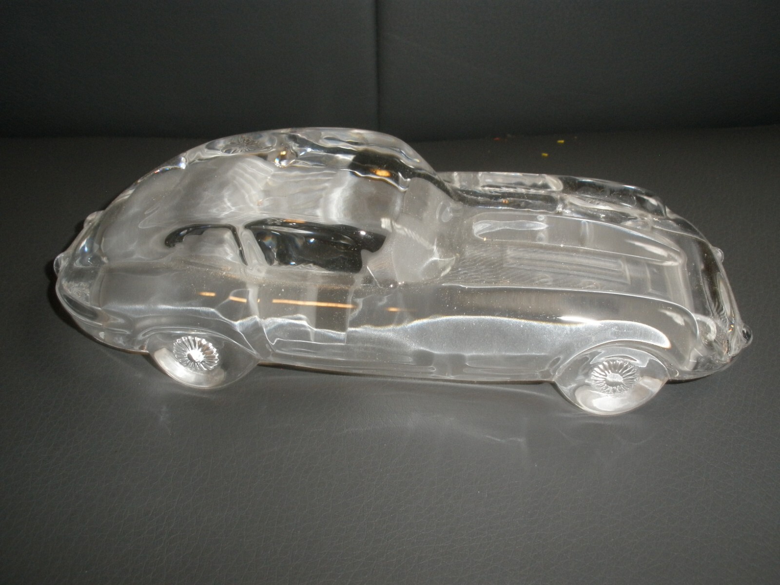 Clear Glass Car Paperweight 6" x 3" x 1.5" Type of Sports Car ? | eBay