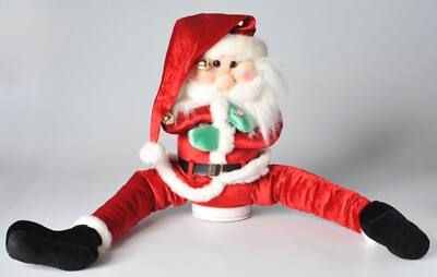 Gemmy Animated Sitting Santa Claus Sound Motion Legs Out Bells | eBay