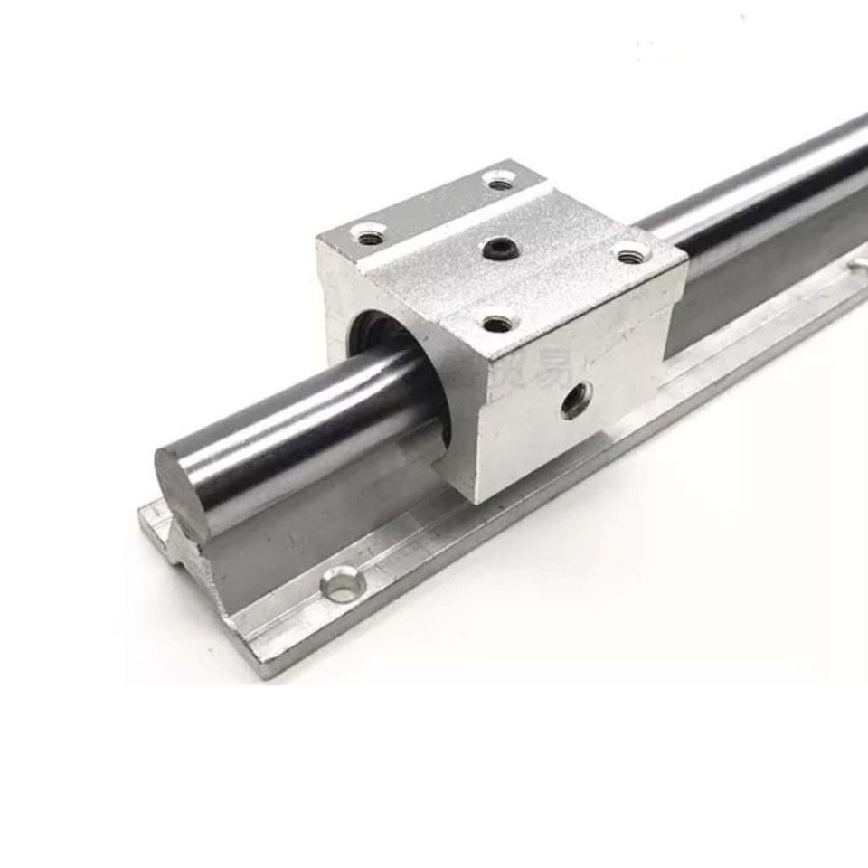 2X SBR20 1000mm Fully Supported Linear Rails Shaft Rod& 4X SBR20UU ...