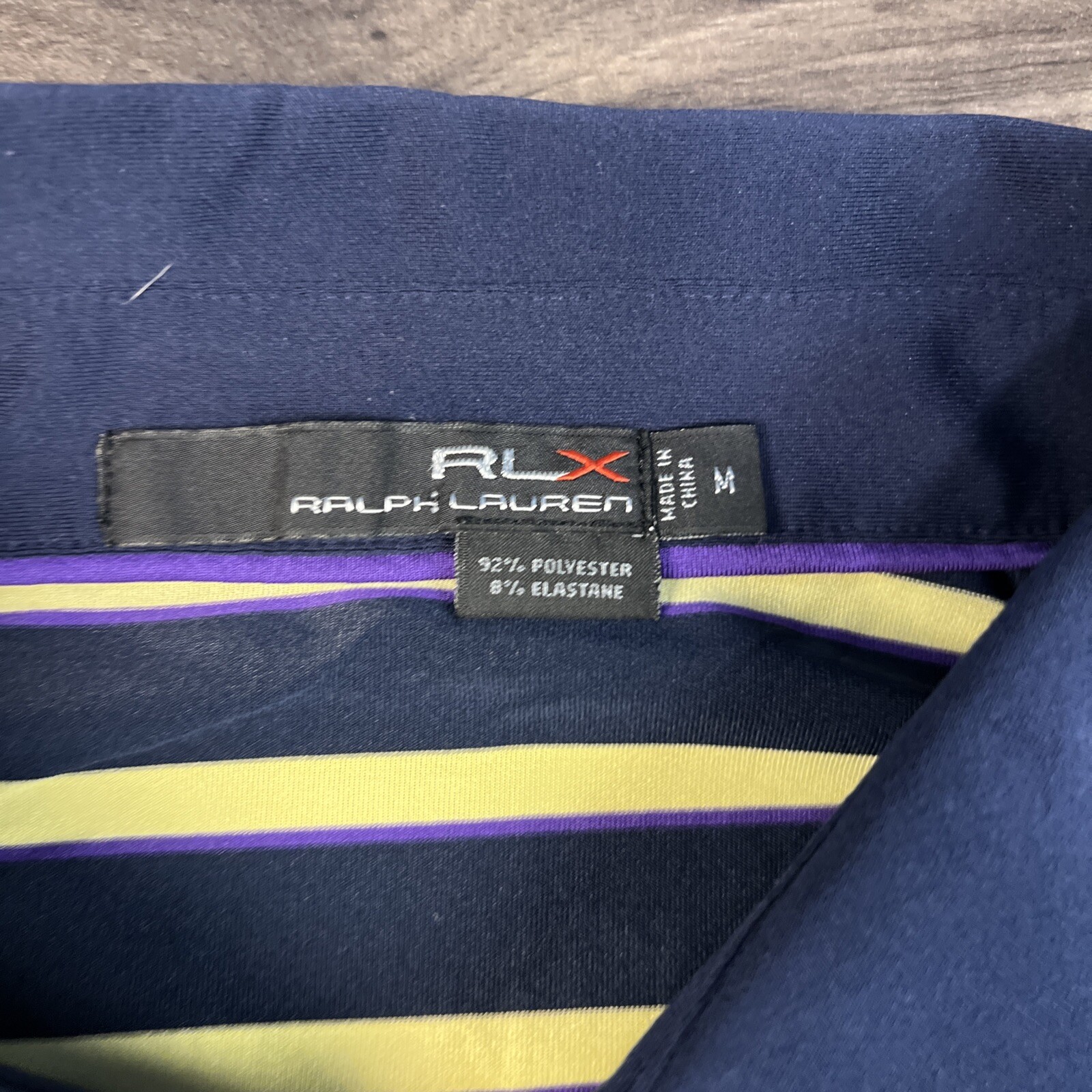 Ralph Lauren RLX Shirt Mens Medium Yellow Blue Short Sleeve Golf | eBay