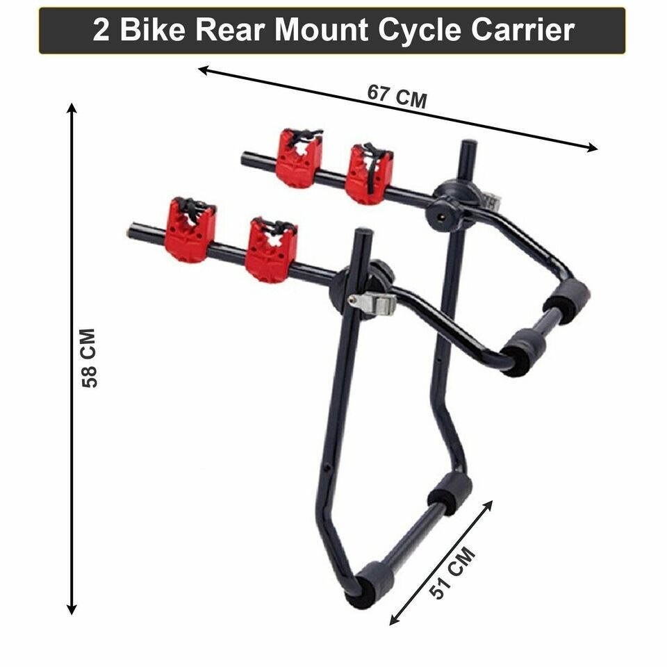 2 BIKE BICYCLE UNIVERSAL RACK CAR CARRIER REAR MOUNT FOR SUV SALOON ...