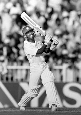 Gus Logie batting West Indies during Champions T- Old Cricket Photo 2 ...