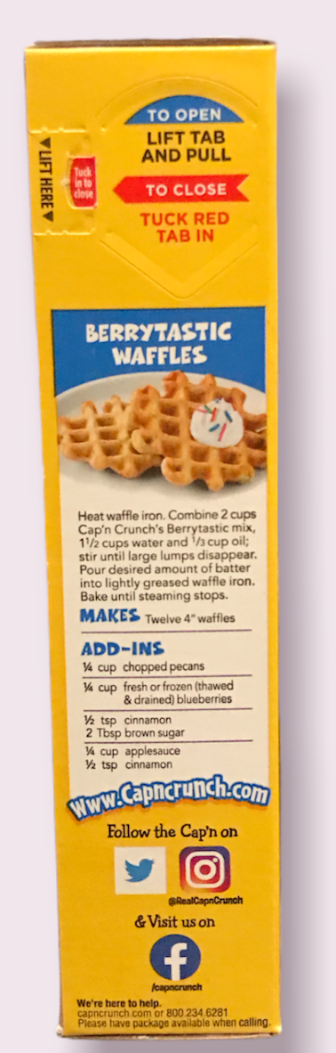 BEST BY 12/2021 CAP'N CRUNCH'S BERRYTASTIC PANCAKE MIX 32 OZ CAPN ...