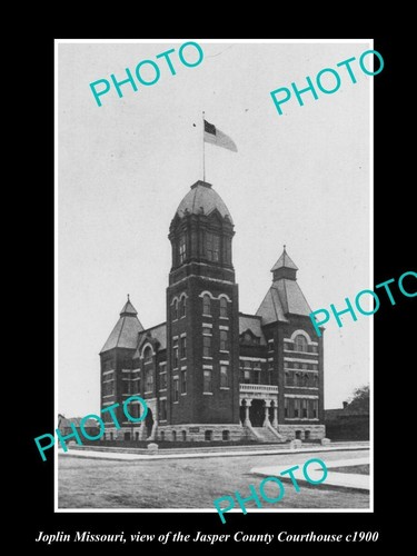 OLD POSTCARD SIZE PHOTO OF JOPLIN MISSOURI THE JASPER COUNTY COURT ...