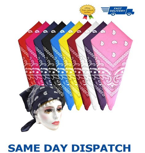 PAISLEY BANDANA MOUTH PROTECTION HEADBAND HEAD WEAR WRAP BAND SCARF ...