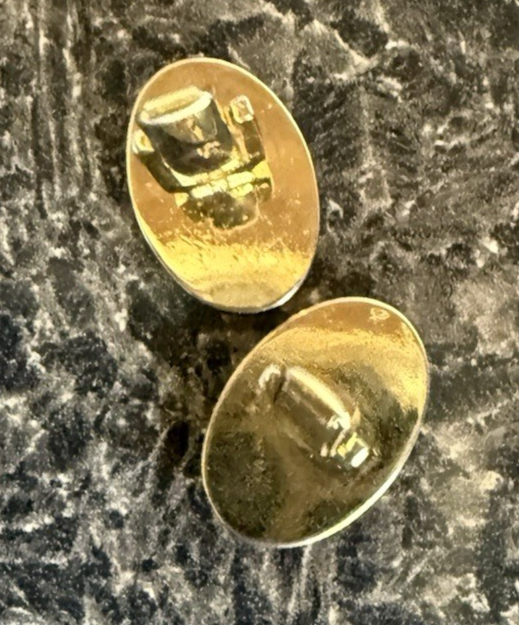 Vintage Gold Tone Cufflinks with Starburst Pattern and Diamonte Inlay ...