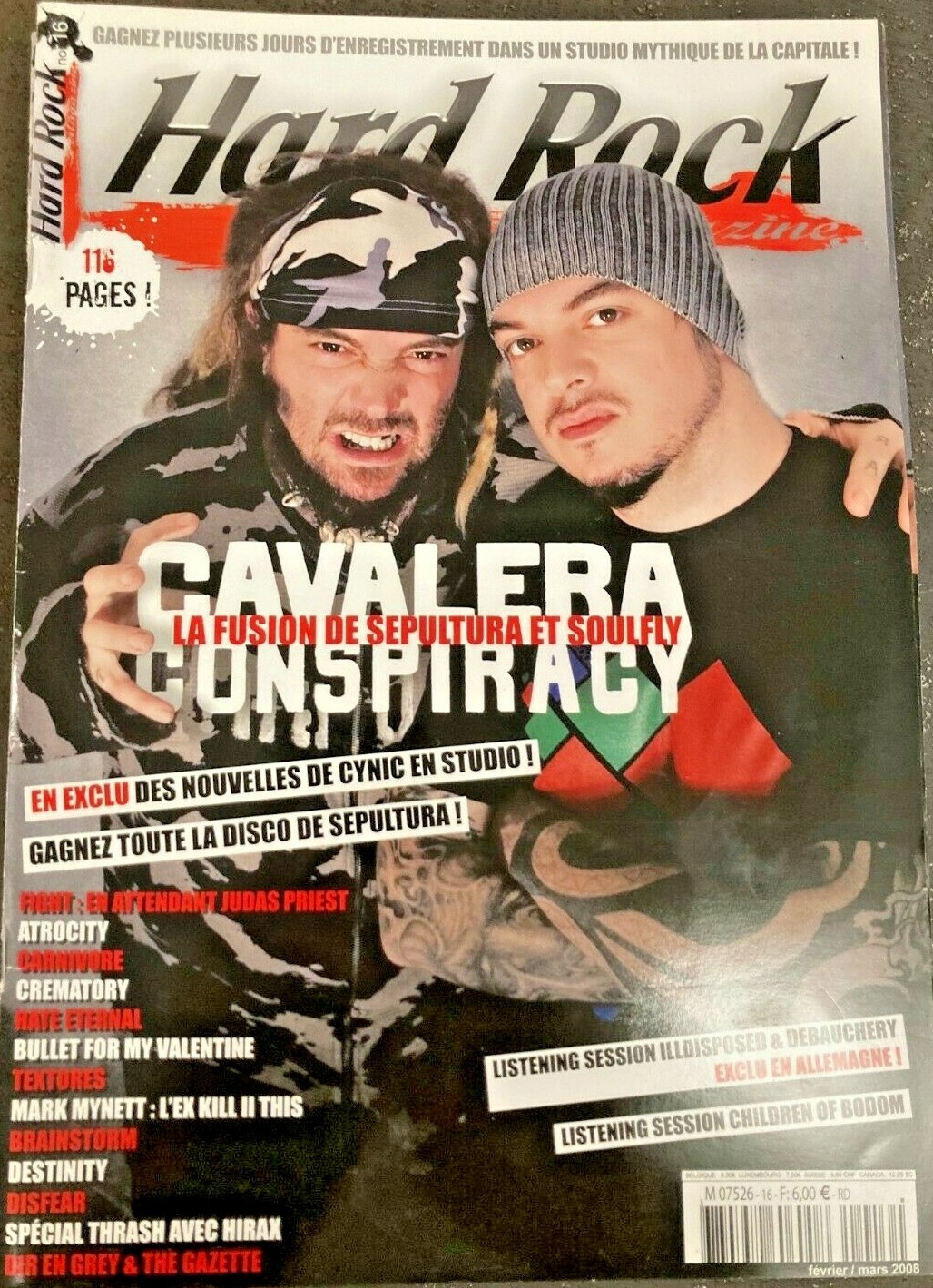 Hard rock magazine 16, Cavalera conspiracy, Fight, Atrocity, Brainstorm ...