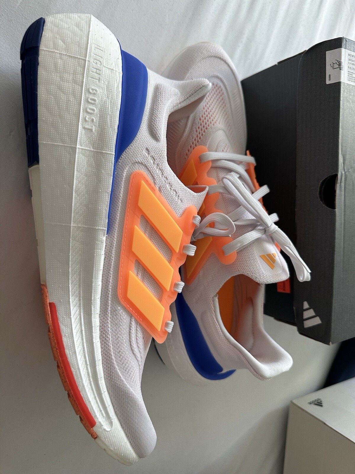 Size 12 - adidas UltraBoost Light Solar Gold Blue for sale online | eBay