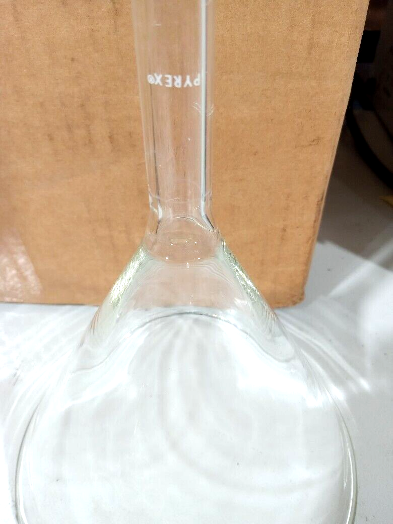 Corning PYREX 60° Angle Glass Filling Funnel 147mm ID w/15mm OD Stem 10 ...