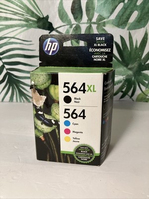 Genuine HP 564XL Black & 564 Color C/M/Y Ink Cartridges N9H60FN SEALED ...