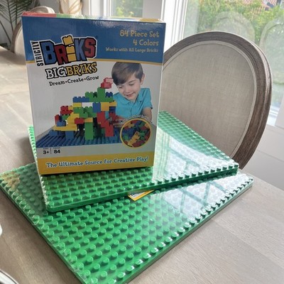New Strictly Briks Big Briks 84 Piece & 2 stackable base plates 16.25 ...