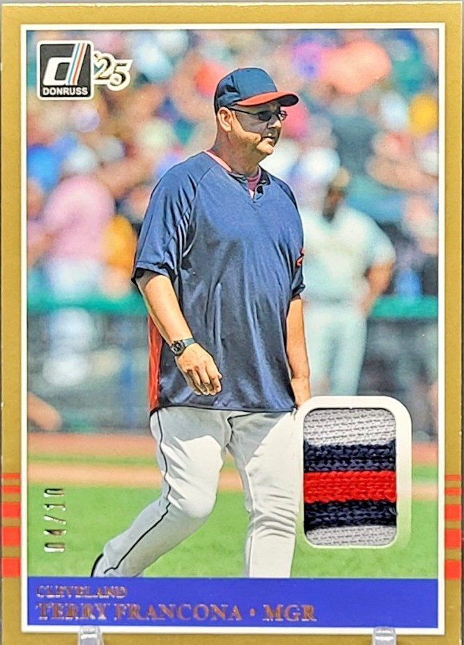 2025 Panini Donruss - Retro 1985 Materials Terry Francona #MAT-TF Gold ...
