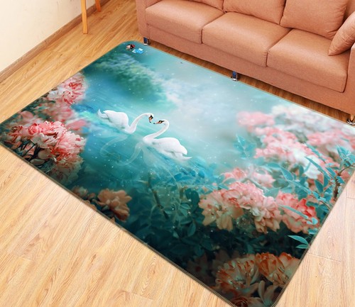 3D Animal Swan G7282 Mat Elegant Photo Carpet Rug Erin 2023 | eBay ...