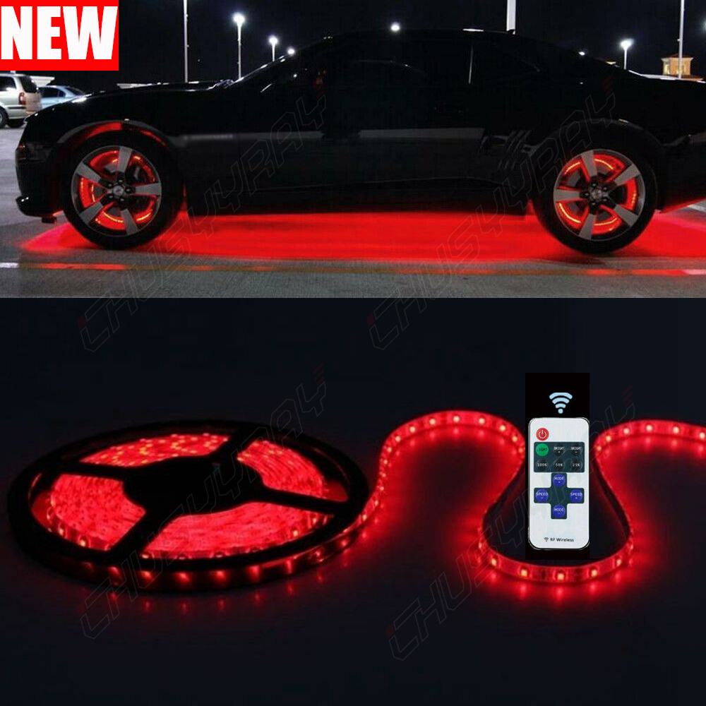 Led Light Strip Under Car LED Strip Bar Underbody Red Light Auto ...