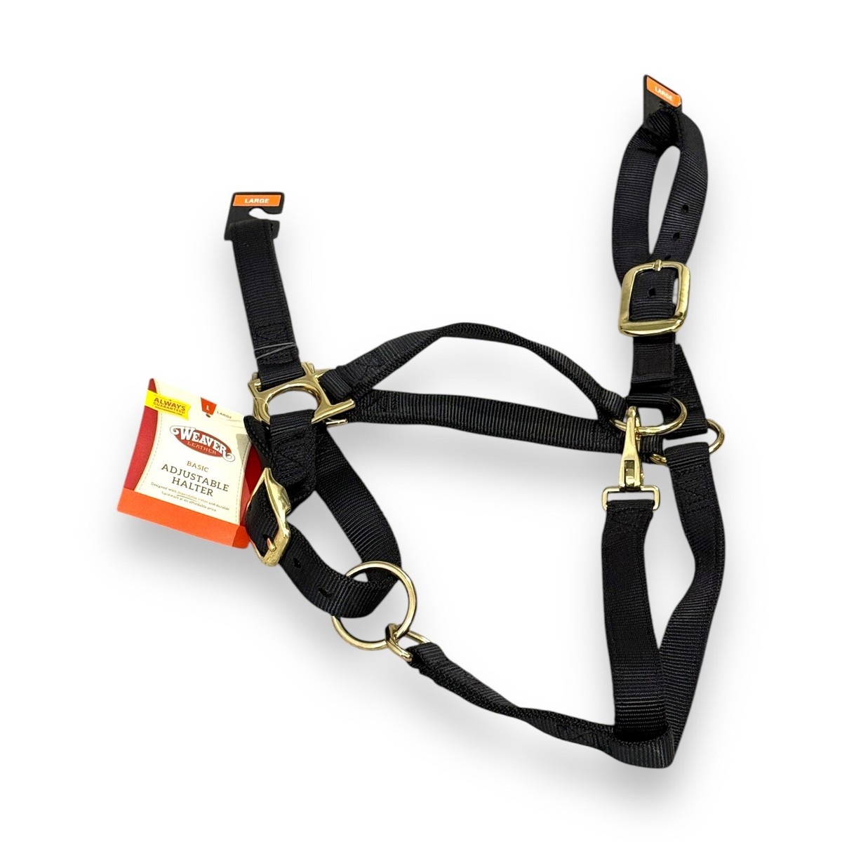 Goat Halter Weaver Leather Padded Nylon Horse Halter - Adjustable With ...
