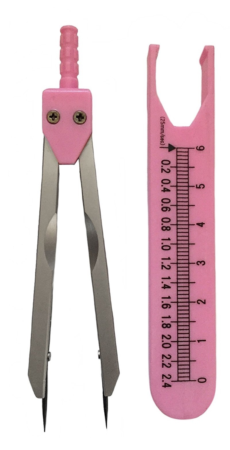 Deluxe PINK ECG EKG Caliper With Cover Ruler Compass New,US Seller | eBay