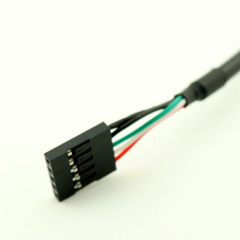 USB 2.0 Type B Male to Dupont 5 Pin Female PCB Header Motherboard ...