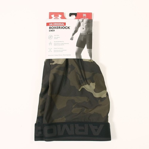 Under Armour UA Original BoxerJock Boxer Brief 6 Inch Camo Size 5XL (54 ...