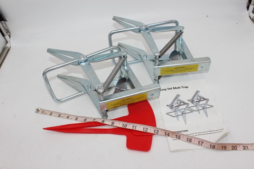 2X Easy Set Mole Trap Control Rodents Traps Mole Scissor Traps Reusable ...