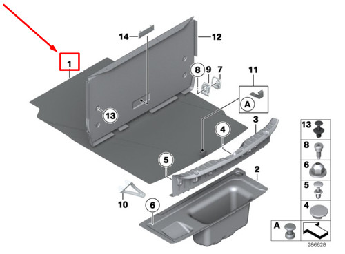 NEW BMW 5 F10 LUGGAGE COMPARTMENT FLOOR CARPET 51477222131 7222131 ...