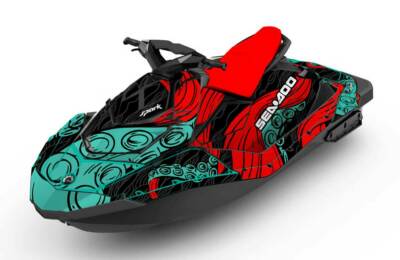 SEADOO SPARK trixx GRAPHIC KIT wraps 2up + 3up Jet Ski SEA DOO Decal ...