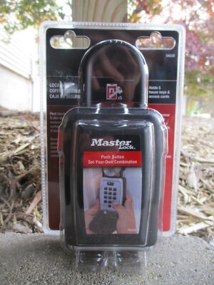 NEW Master Lock 5422D Lock Box Combination Push Button Portable Key ...