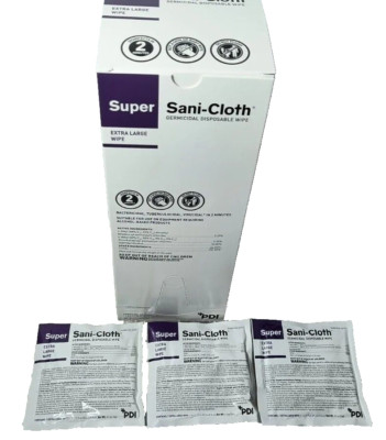 Super Sani-Cloth CASE 150 Packs Disposable Wipes-Extra Large 11-1/2"x ...