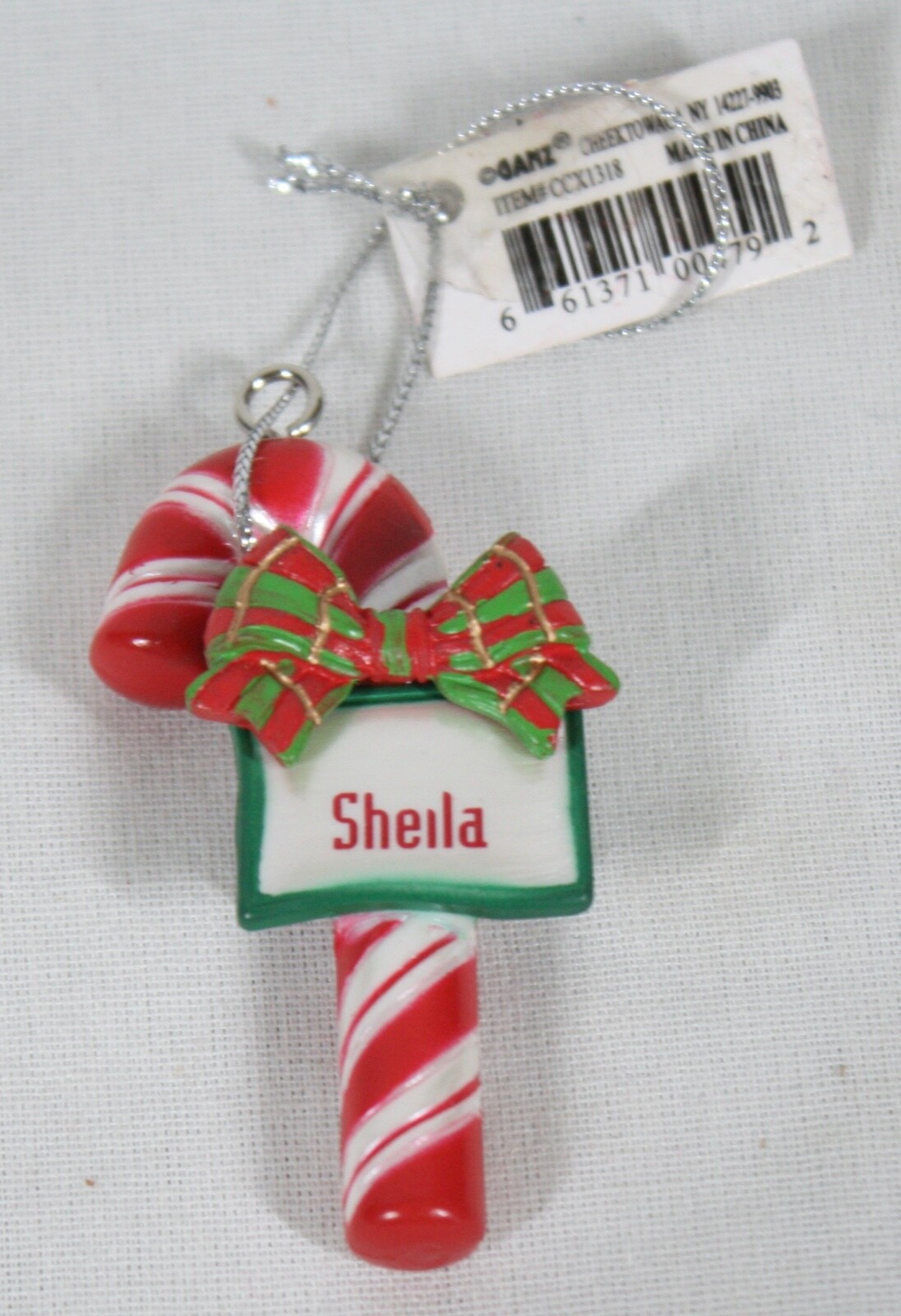 GANZ PERSONALIZED CHRISTMAS CANDY CANE WITH INDIVIDUAL NAMES 2.5” TALL ...