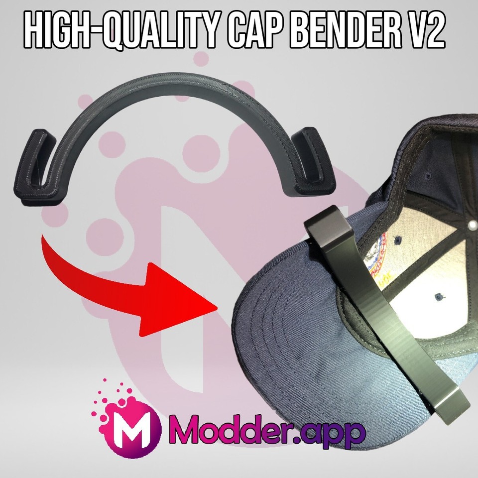 Black Hat Bill Bender Baseball Cap Shaper Setter Adjuster Brim Curver ...