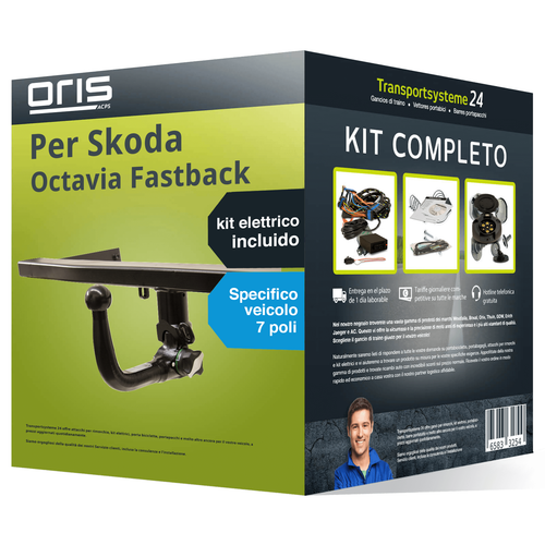Pacco Gancio traino estr. Oris per Skoda Octavia Fastback 20- & e-kit ...