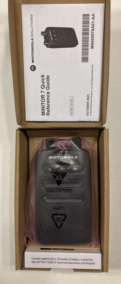 NEW MOTOROLA MINITOR 7 PAGERS VHF HIGH BAND 143-174 MHz 5-CHANNEL W ...