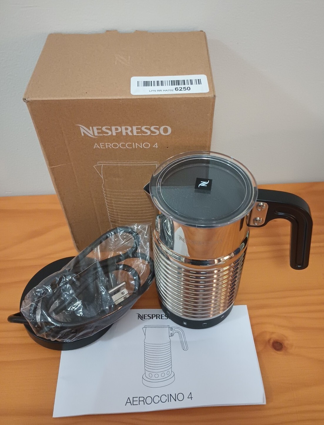 Nespresso Aeroccino 4 Electric Frother/Warmer Stainless Steel Open Box ...