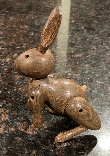 Vintage Articulated Danish Movable Wooden Rabbit By Kay Bojesen, 1957 ...