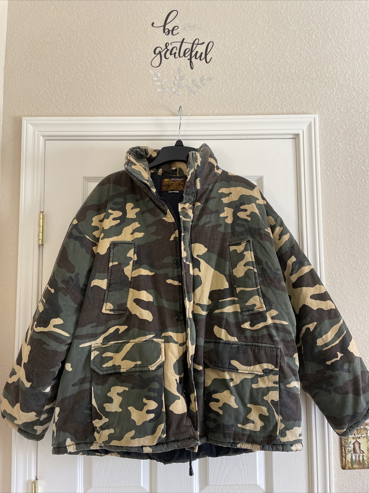 Vintage Caliber Heavy Duty Camouflage Jacket Size Lar… - Gem