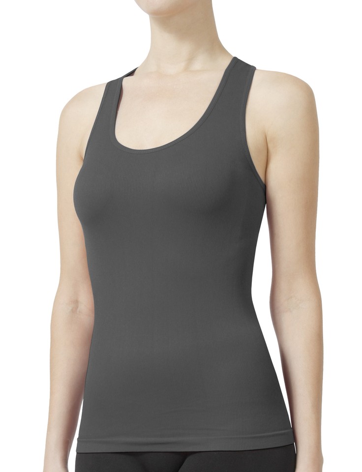 NE PEOPLE Solid Racerback Solid Slim Tight Fit Stretch Ribbed Tank Top ...