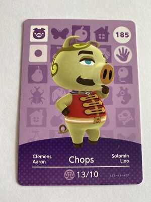 185 CHOPS Animal Crossing Amiibo Card #185 Authentic ACNH | eBay