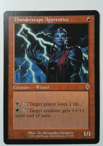Thunderscape Apprentice *Common* Magic MtG x1 Invasion MP | eBay