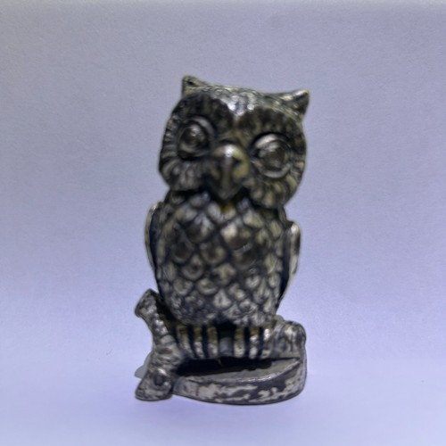 VIntage Peltro Italy Pewter Owl Figurine Paperweight Heavy 2.3" On ...