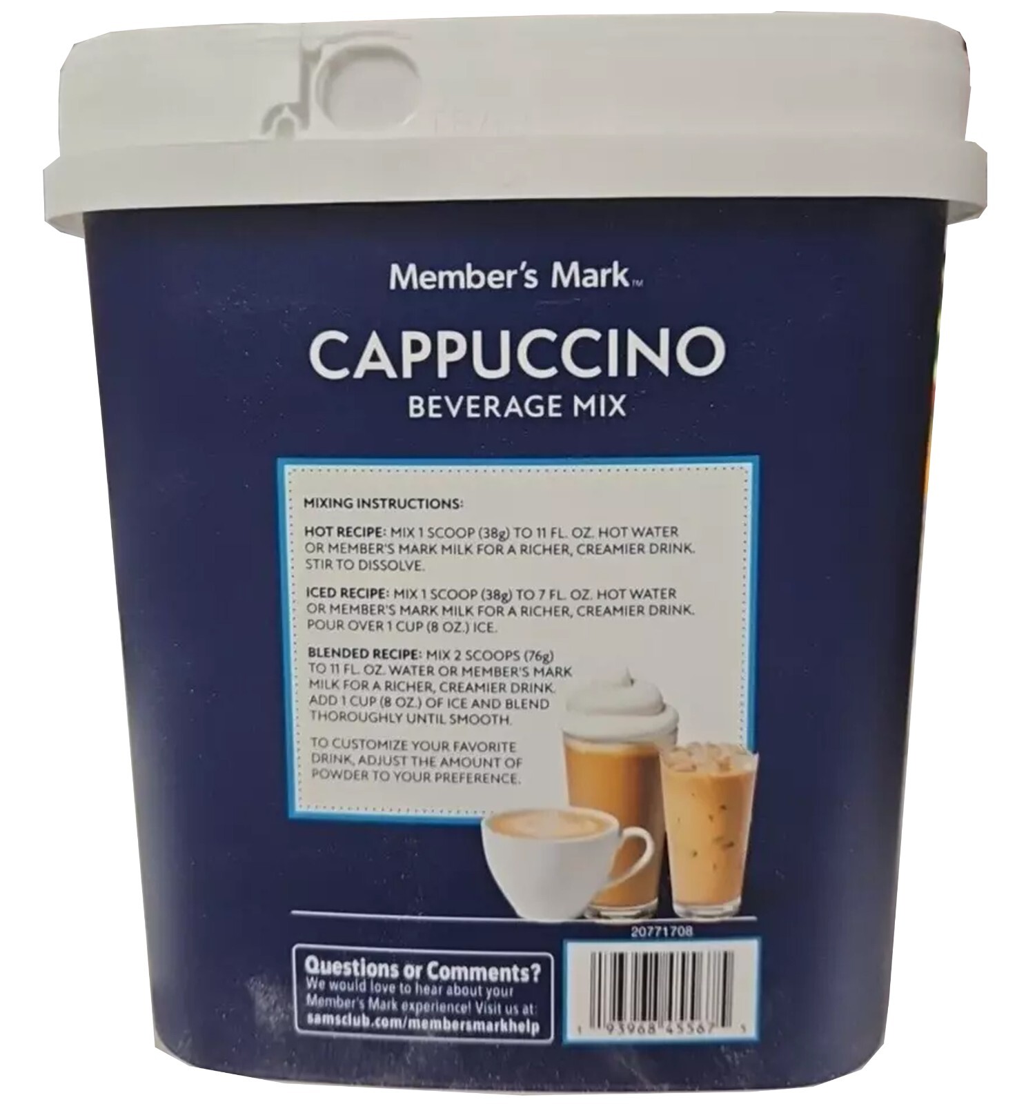 Member's Mark Vanilla Cappuccino Mix - 48 Oz 78742243160| eBay