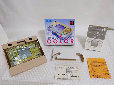 SNK Neo Geo Pocket Color NGP Console Crystal Yellow with Box Set Tested ...
