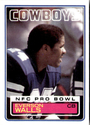 1983 Topps #55 Everson Walls Pro Bowl | eBay
