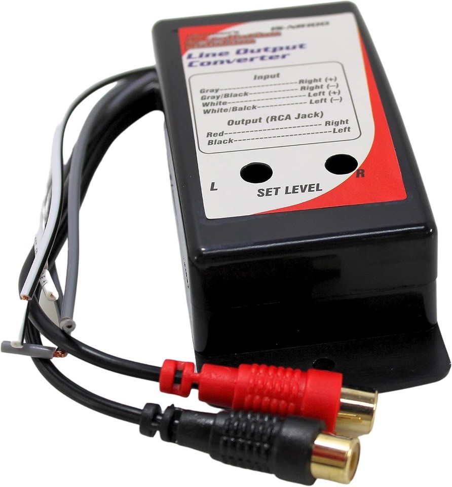 Line Output Converter Car Stereo Audio RCA Power Amp Jack Adapter IS ...