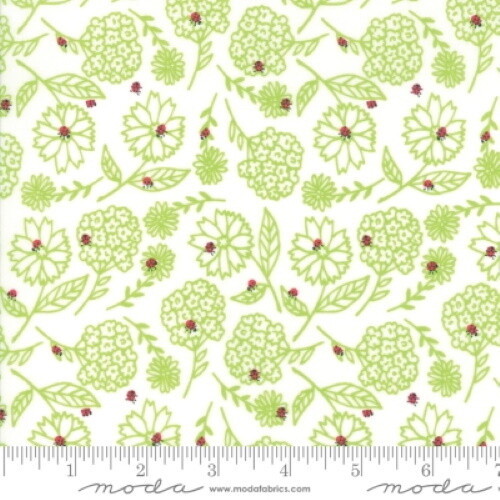 Moda Sunday Picnic by Stacy Iest Hsu 20676 11 White Flower Toss COTTON ...