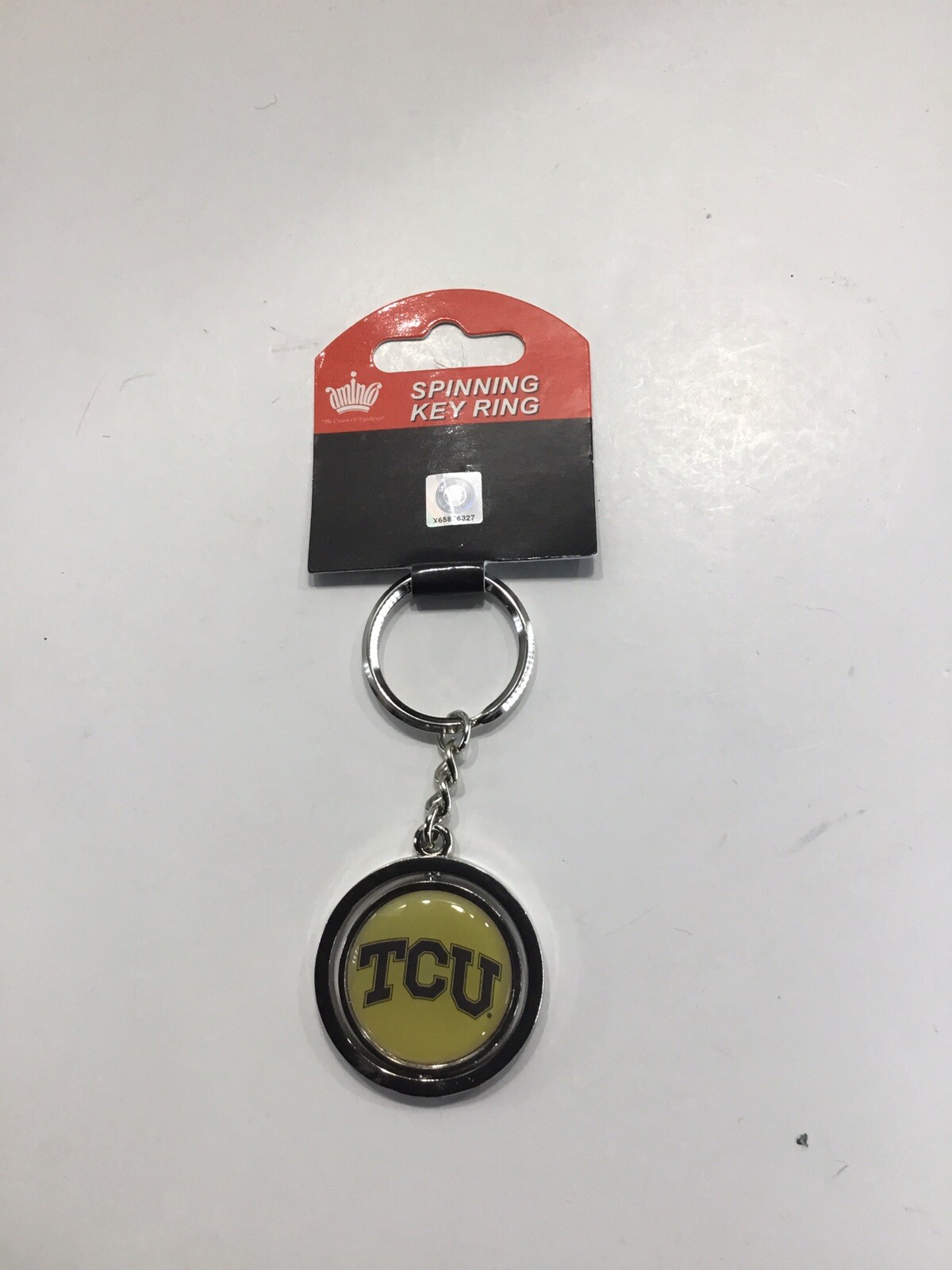 TCU Texas Christian Horned Frogs Spinning Keyring Keychain Licensed | eBay