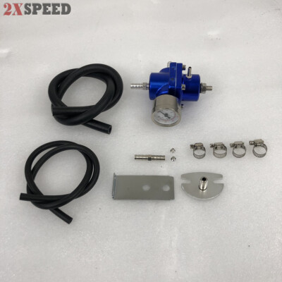 Universal Aluminum Blue Fuel Pressure Regulator Adjustable Pressure ...