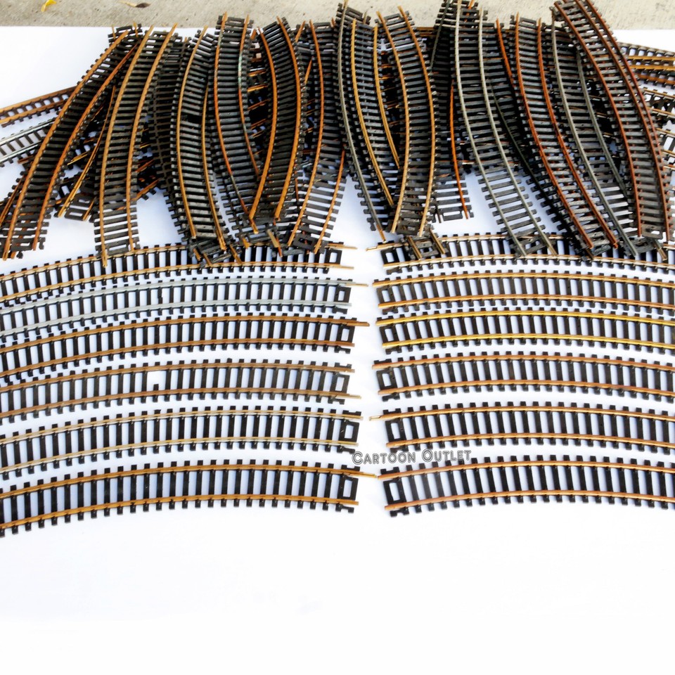 12 Pcs HO Scale Train Curve Brass Track Vintage Atlas Tyco Bachmann ...