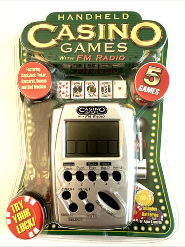 Handheld Casino Games FM Radio 5 in 1 Electronic Handheld LCD Travel ...