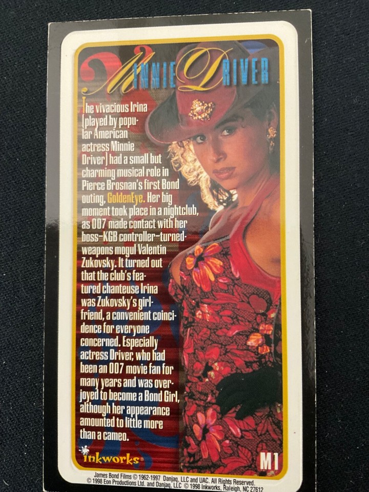 1998 WOMEN OF JAMES BOND M1 MINNIE DRIVER WIDEVISION | eBay